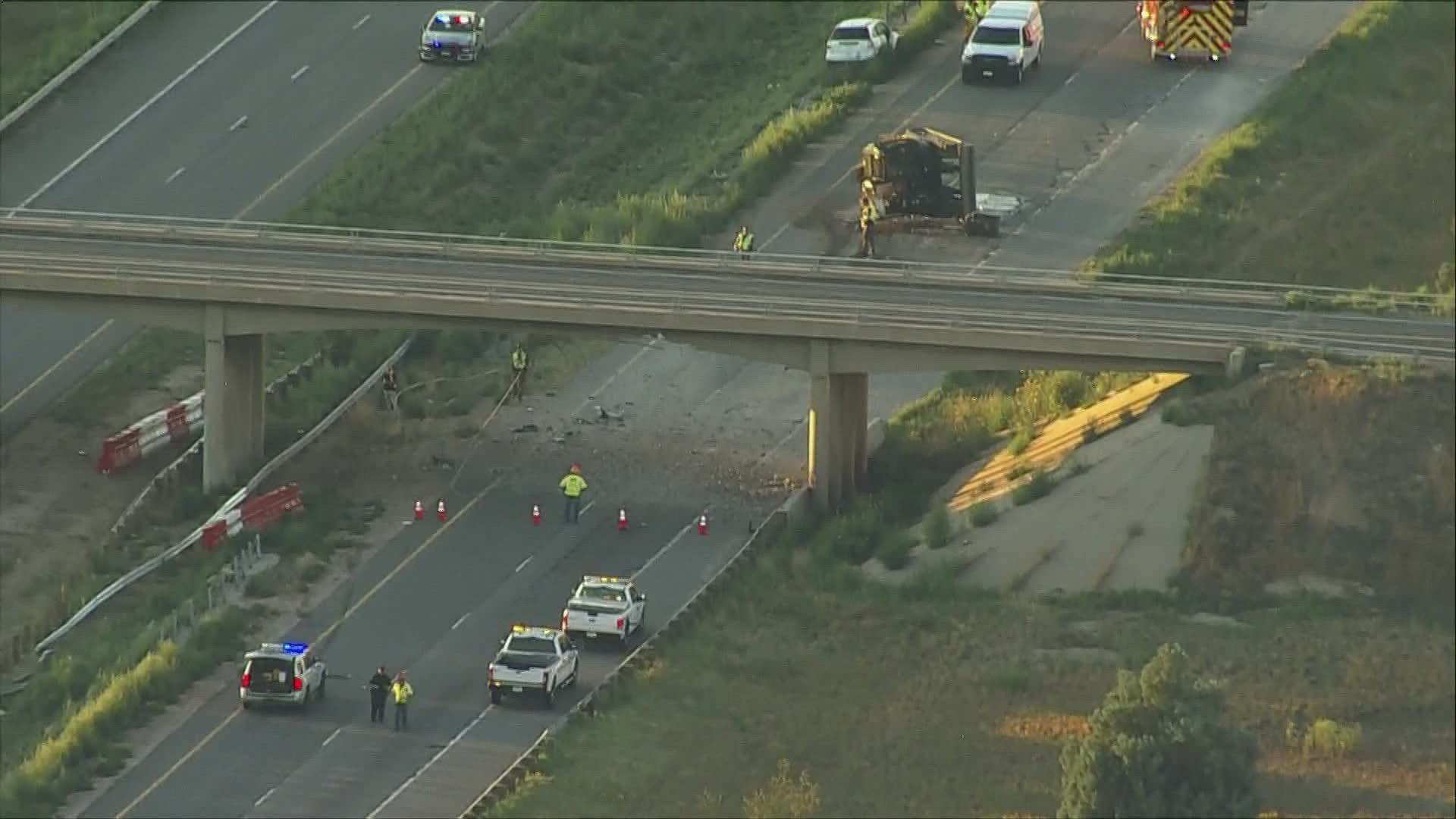 CDOT to fix I-25 bridge that was damaged in a crash | 9news.com