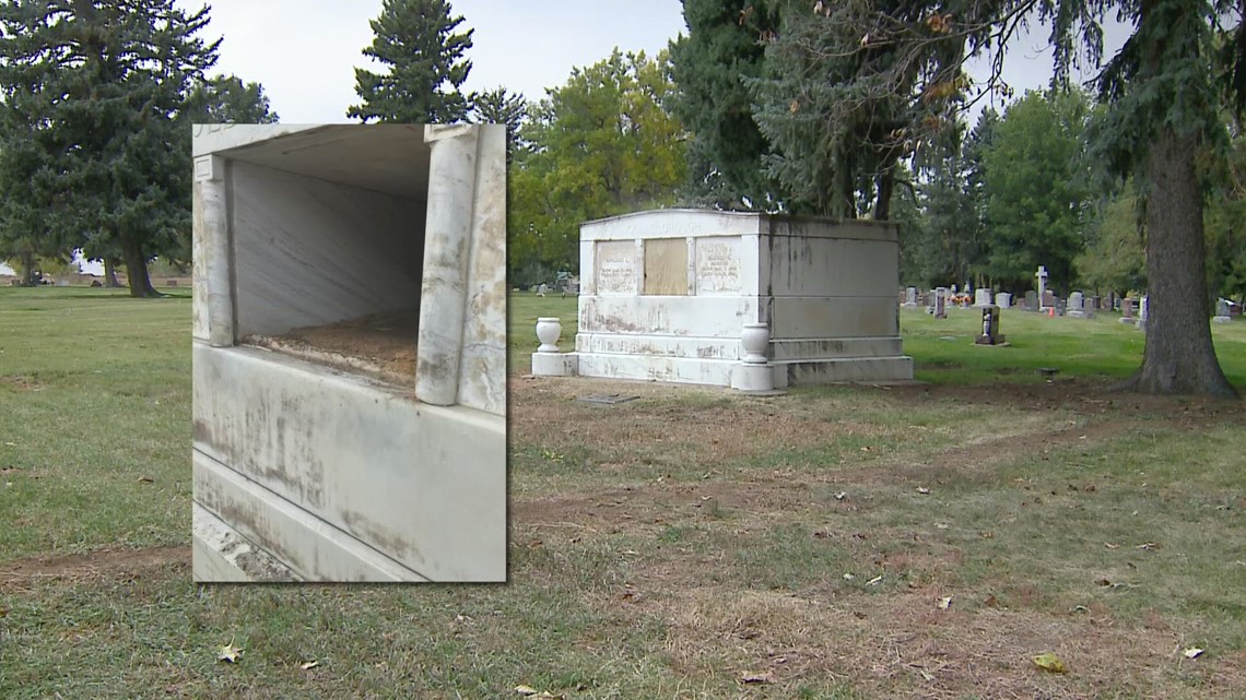 Body parts stolen from cemetery, crypt damaged | 9news.com
