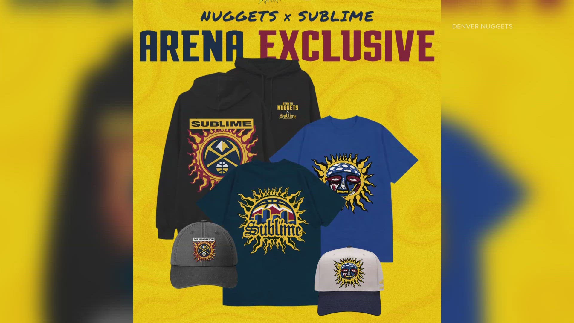 Sublime-inspired Nuggets merch on sale at Ball Arena | 9news.com