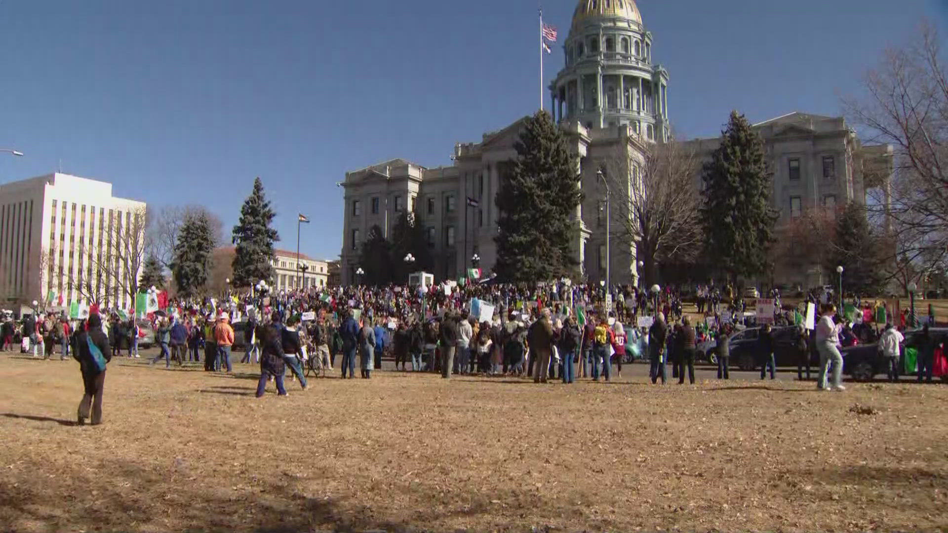 Protest at Colorado state Capitol against Trump administration actions ...