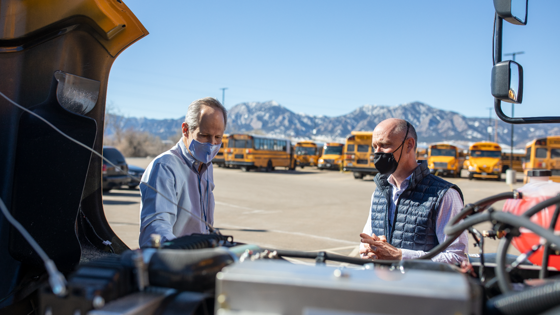 Colorado school district adds all-electric bus to its fleet | 9news.com