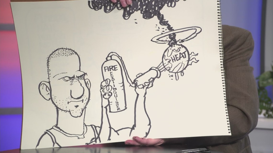 Drew Litton draws cartoons in celebration of Nuggets winning first NBA ...