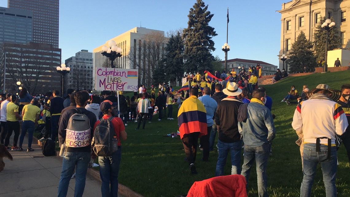 Colorado's Colombian community rallies for protesters back home | 9news.com