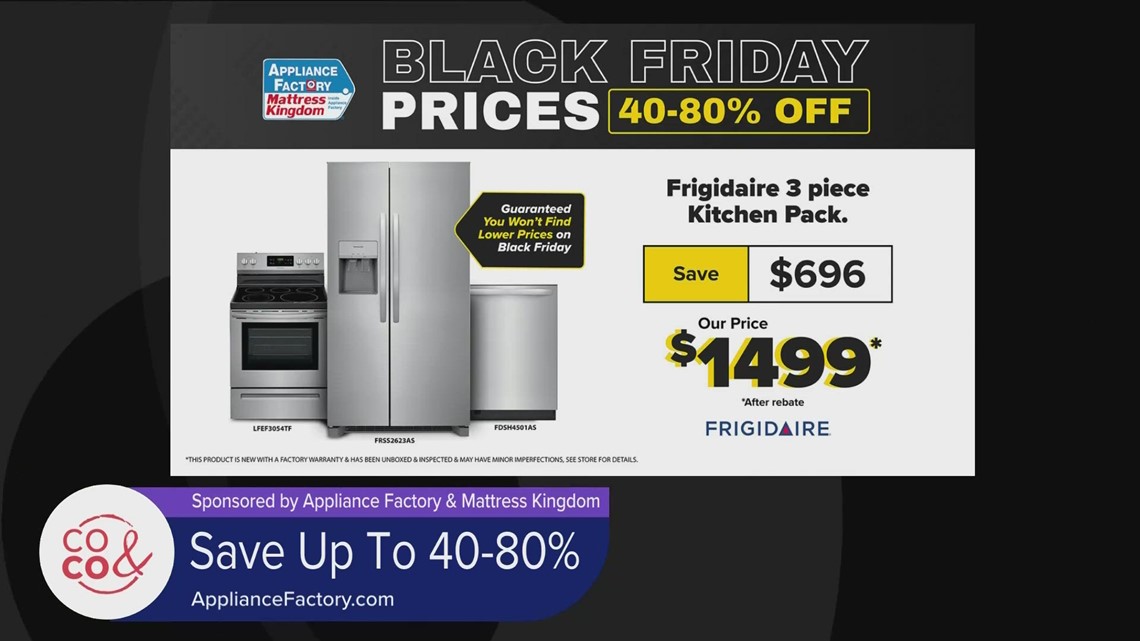 Appliance Factory Black Friday Savings are Still Happening! | 9news.com