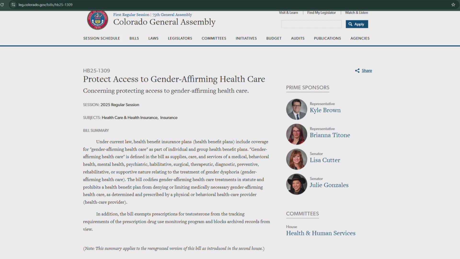 Colorado Senate recognizes Transgender Day of Visibility | 9news.com