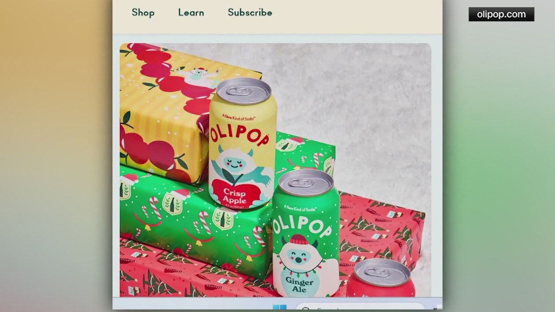 Olipop giving away soda-scented wrapping paper for the holidays | 9news.com