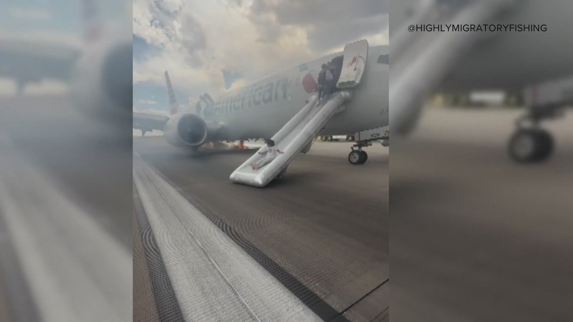 Plane evacuated at DIA after problem with landing gear | 9news.com