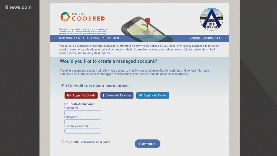 How to sign up for your county's emergency alerts | 9news.com