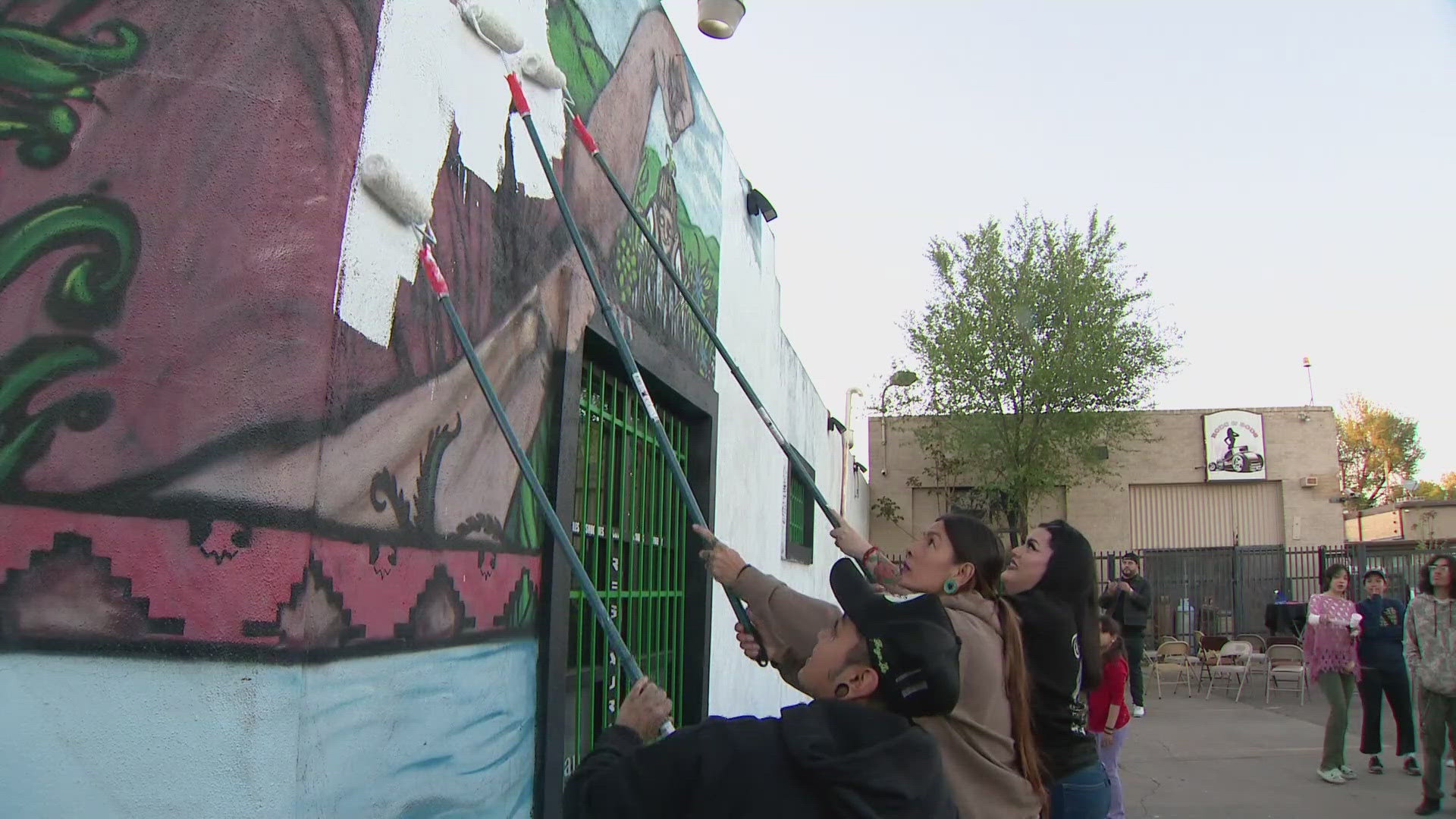 Denver artists paint over César Chávez mural to focus on women's voices ...