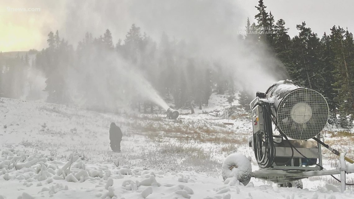 Snow guns started producing at high country ski resorts | 9news.com