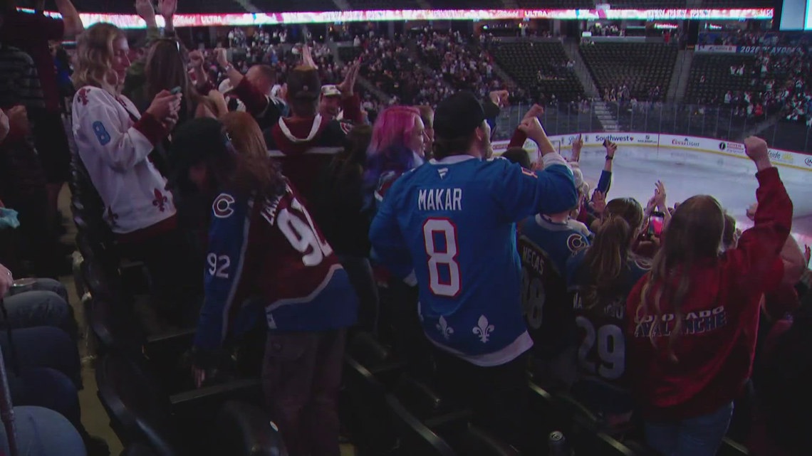 Avs fans fill Ball Arena for Game 3 watch party | 9news.com