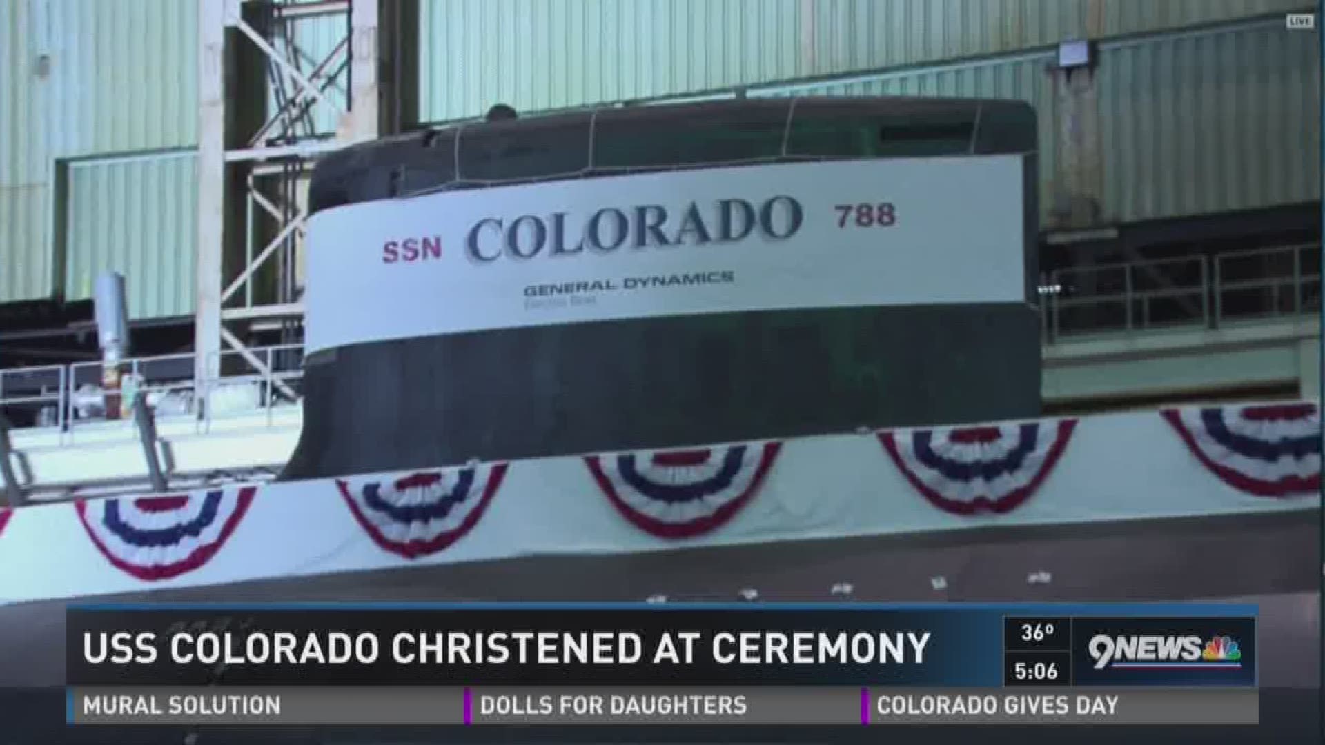 Navy christens Submarine USS Colorado | 9news.com