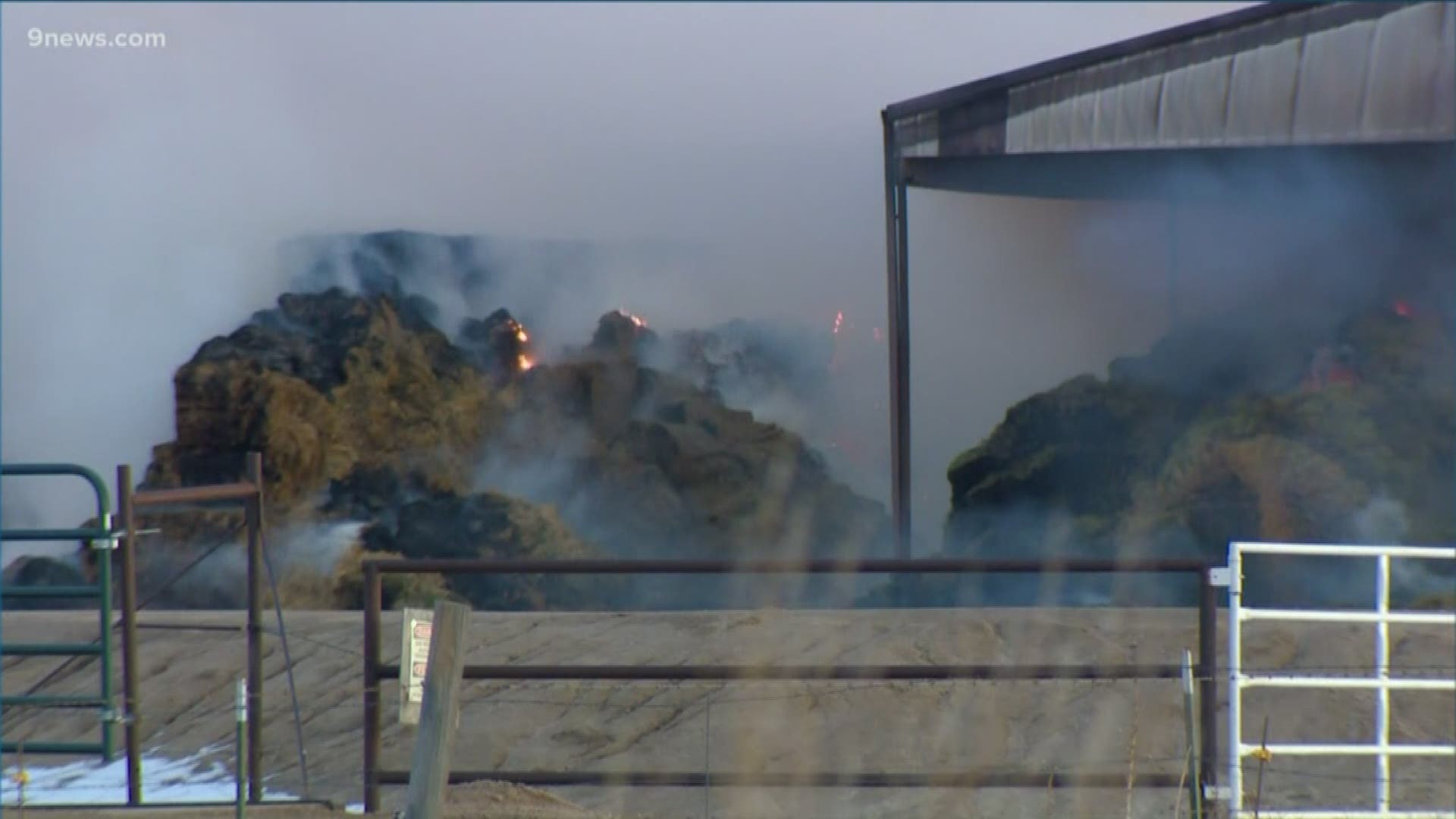 Barn in Weld County heavily damaged by fire | 9news.com