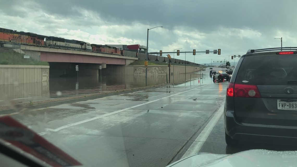 Flooding at Santa Fe and Oxford Ave. in Sheridan | 9news.com