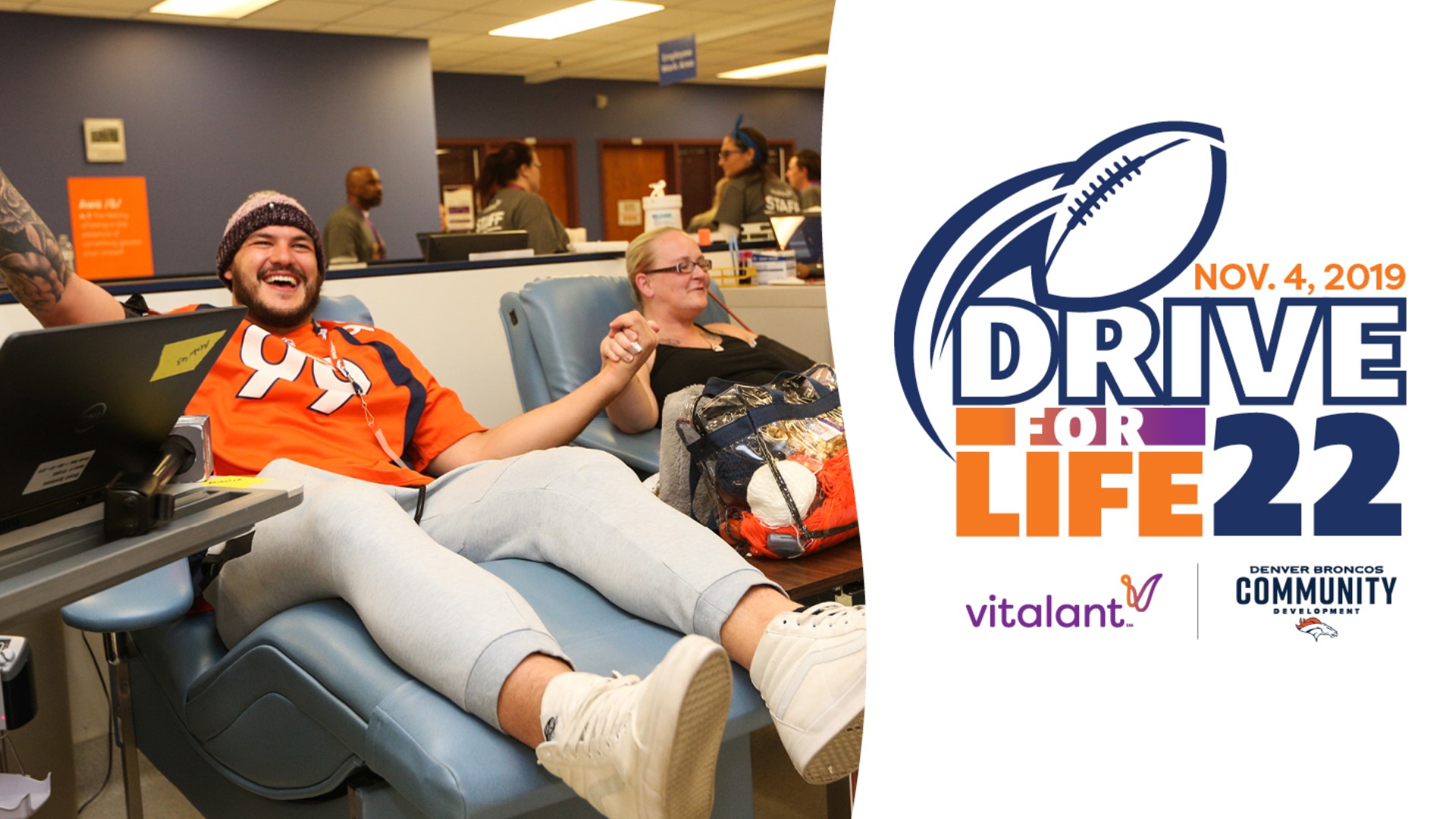 Vitalant, Broncos partner for Drive for Life 22 on Nov. 4, 2019 | 9news.com