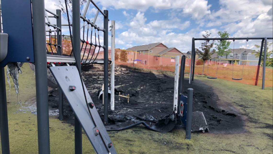Village East Park playground burned down | 9news.com