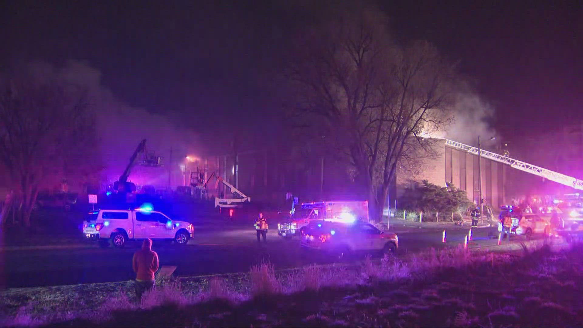 Woman treated for smoke inhalation after fire at abandoned building ...