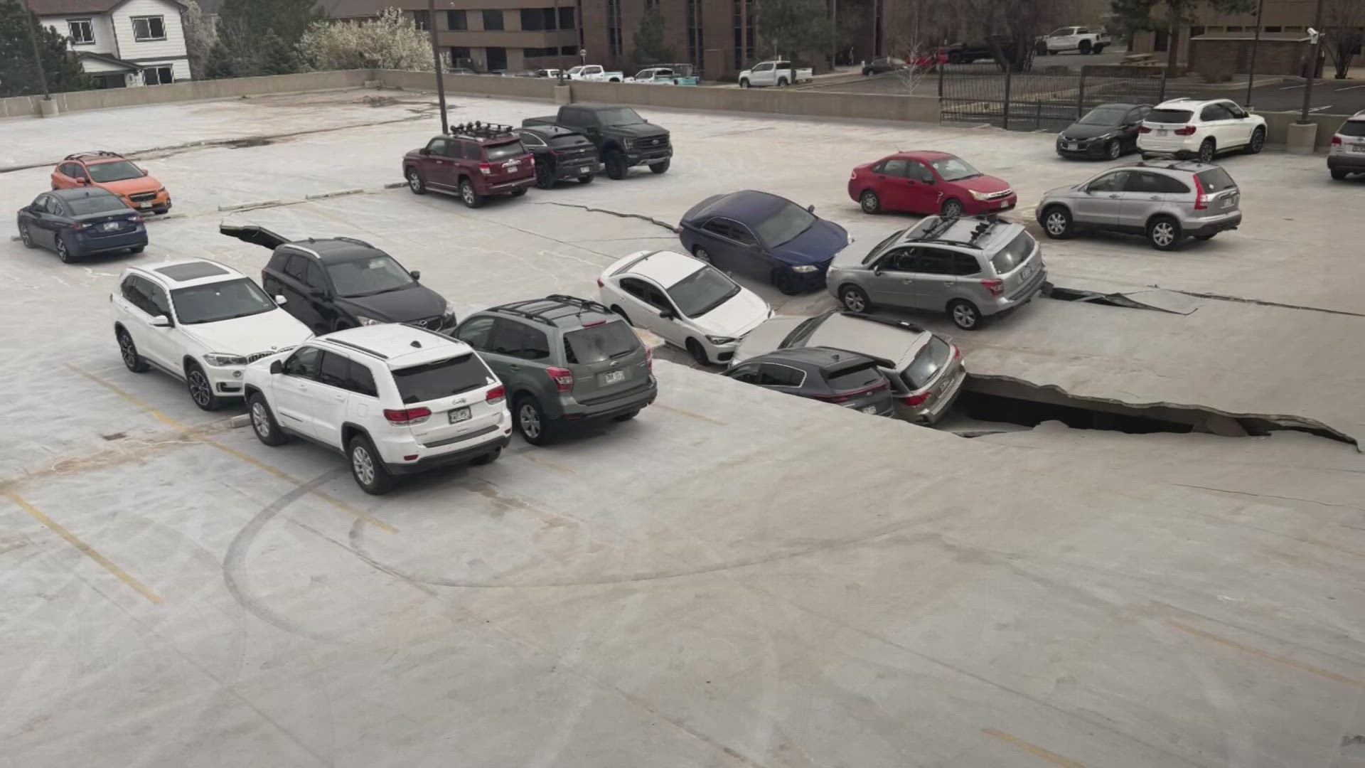 Cars stuck after Denver parking garage collapse | 9news.com