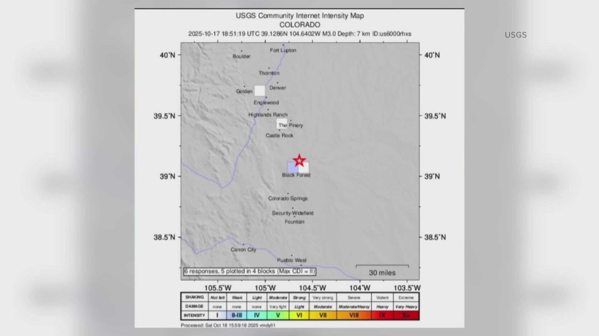 Magnitude 3.0 earthquake hit Colorado on Friday, USGS reports | 9news.com