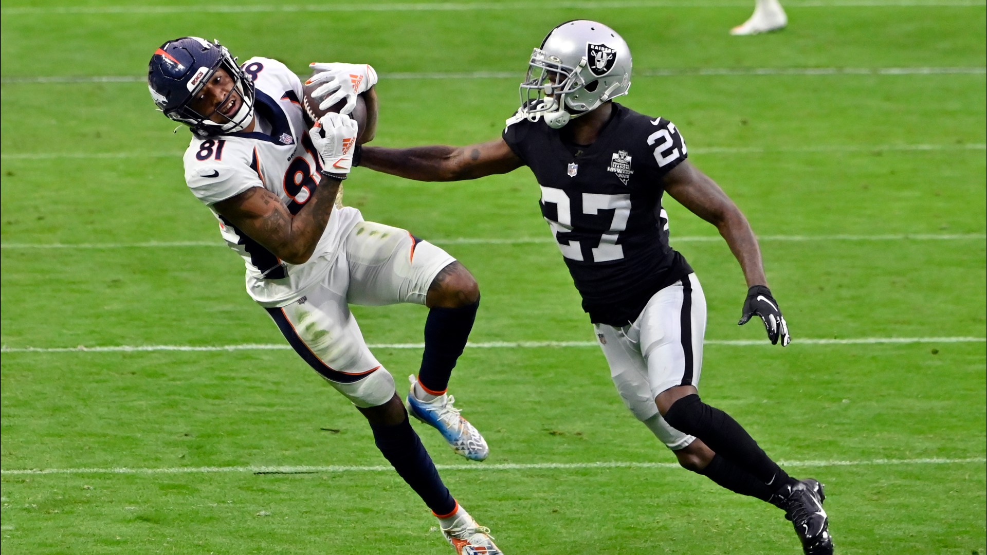 Tim Patrick ready to resume career-best season after ejection | 9news.com