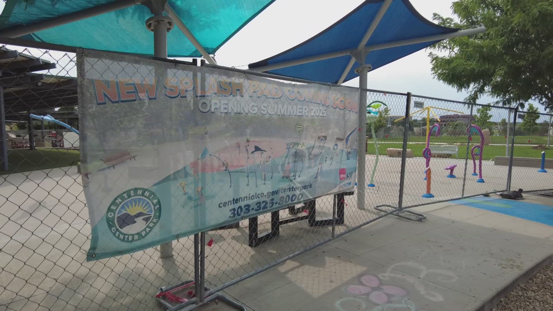 Concrete issues delay Centennial splash pad reopening | 9news.com
