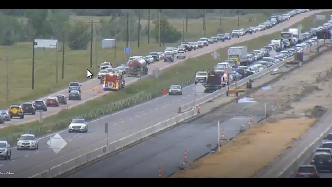 I-25 NB reopened between Tomah Road and Plum Creek Parkway | 9news.com