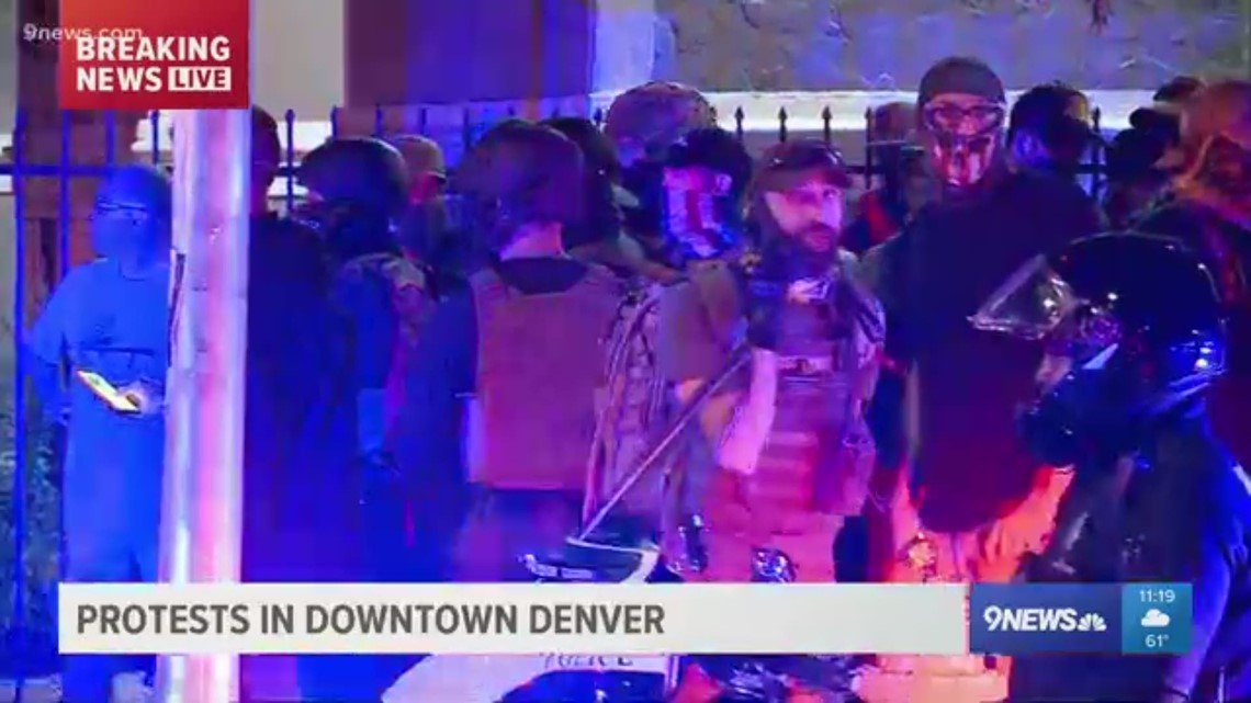 Video shows apparent pro-police protesters arrive at Denver clash with ...