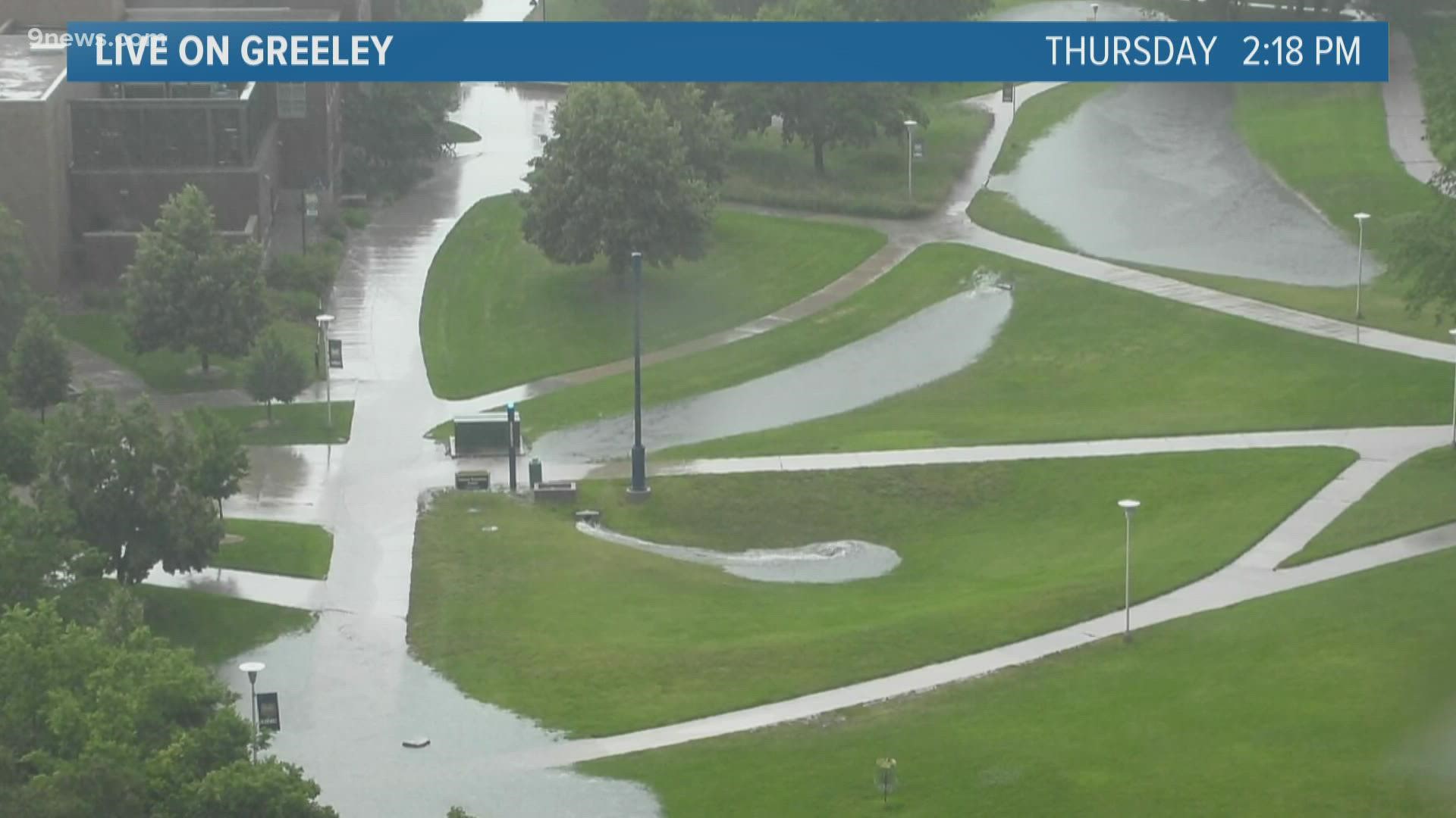 Heavy rain leads to flooding in Greeley | 9news.com