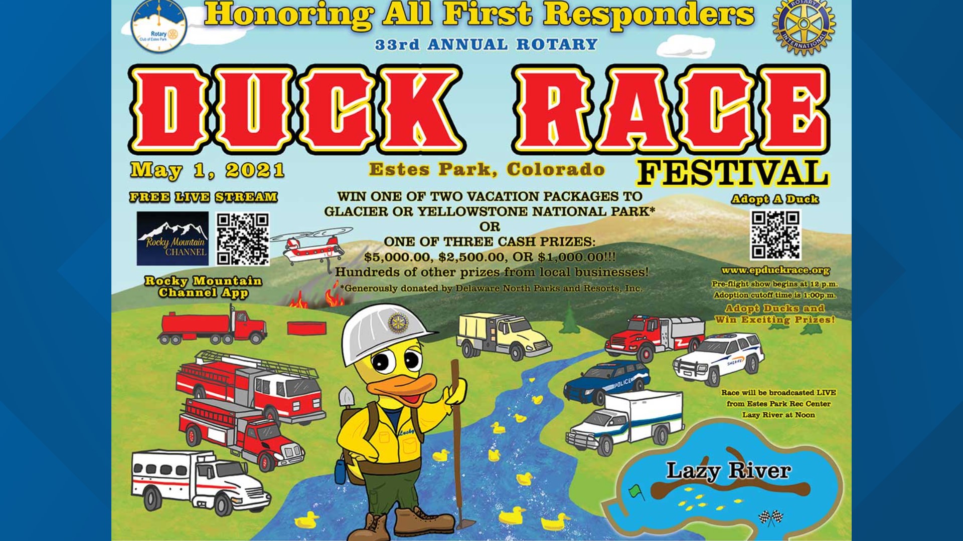 Estes Park Rotary virtual rubber duck race is Saturday | 9news.com