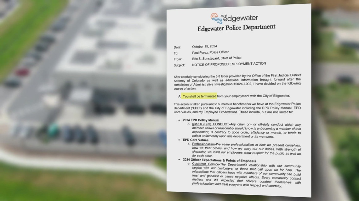 Edgewater police officer's resignation came after chief told him he ...
