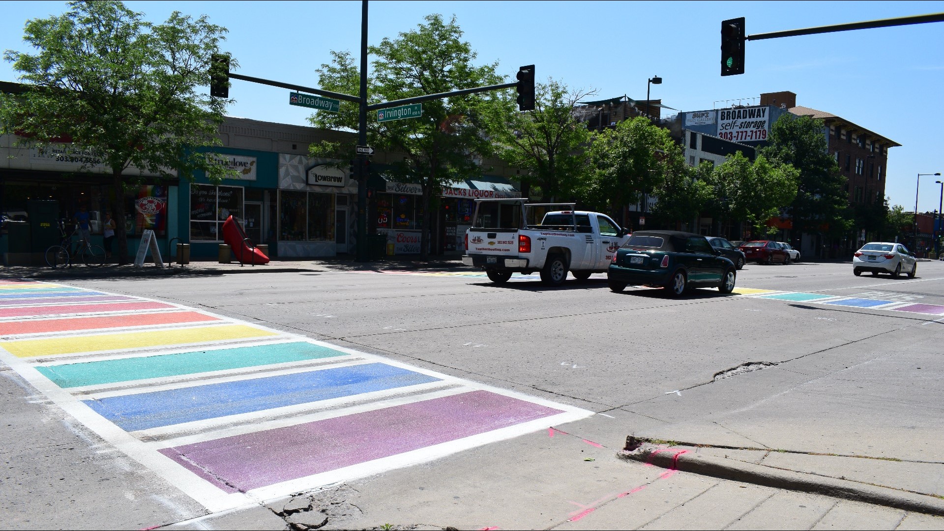 Rainbow crosswalk decorates stretch of Broadway in time for Pride ...