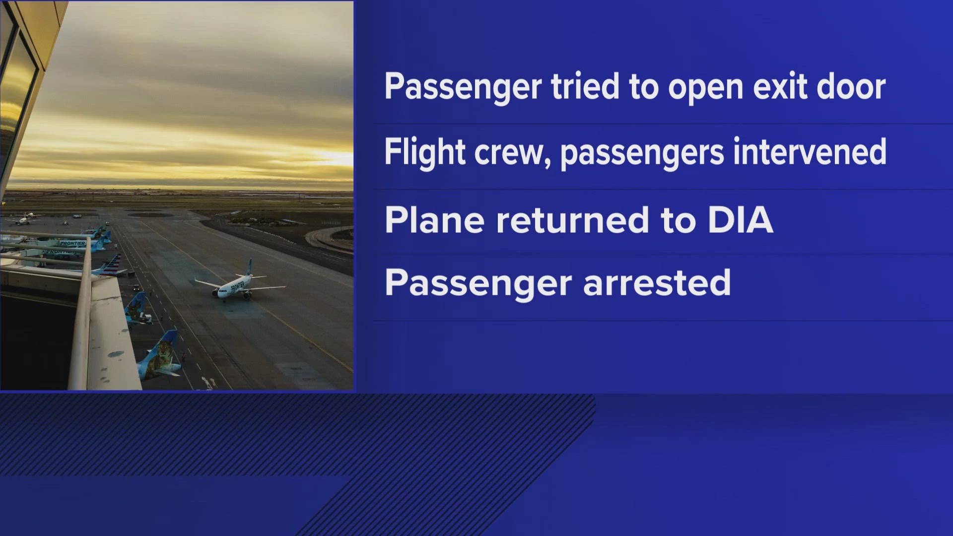 Frontier flight returns to Denver due to unruly passenger | 9news.com