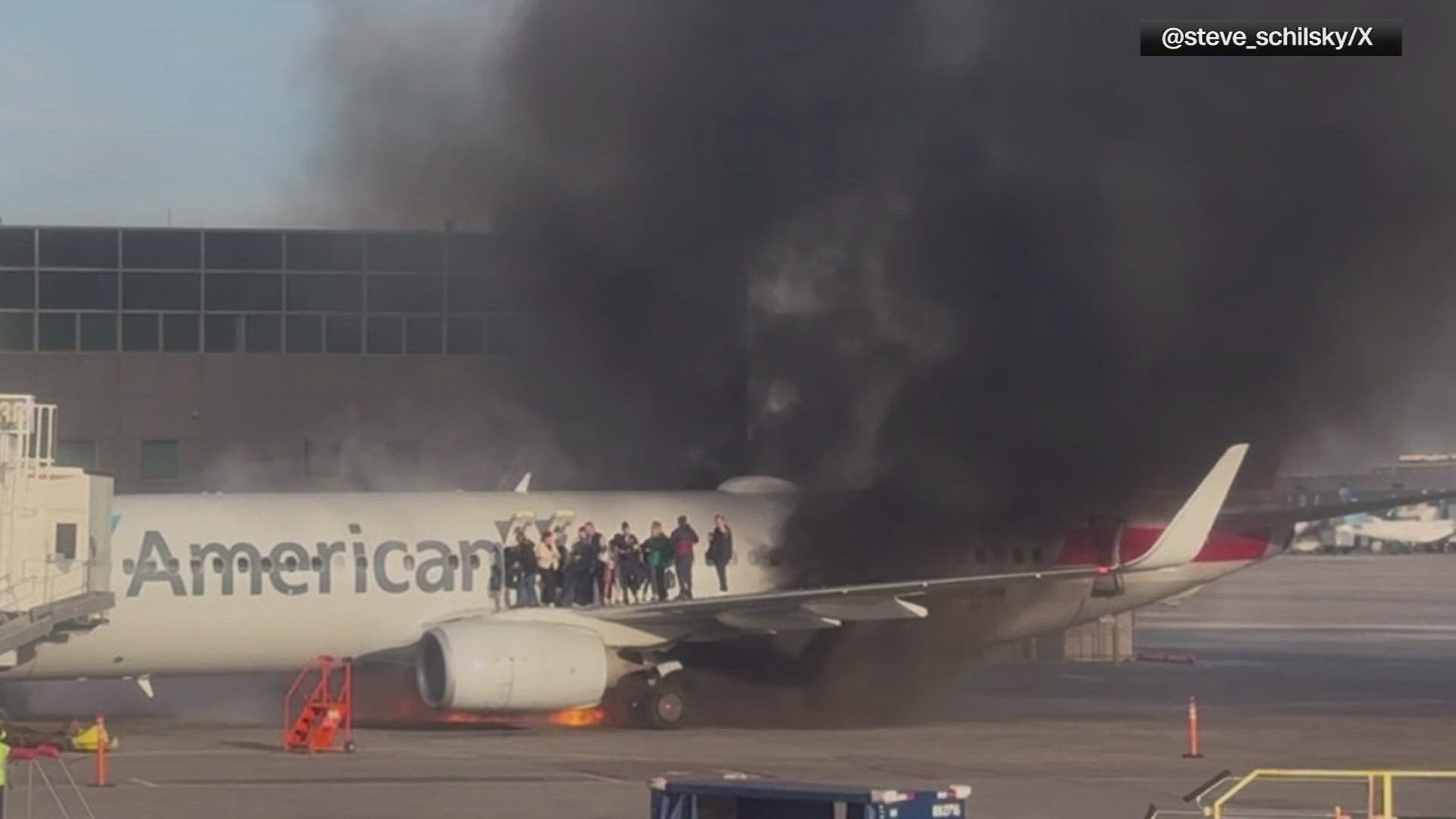 Why were people evacuated onto the wing when a plane caught fire at DIA ...