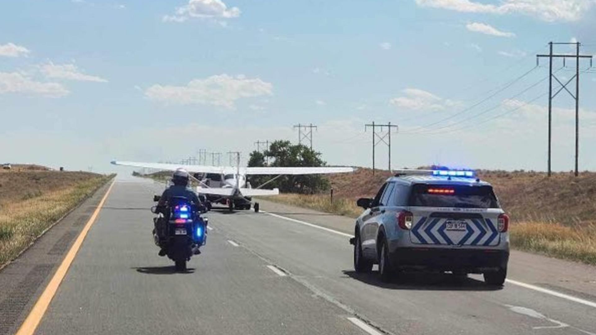 Single-engine plane lands on I-76 | 9news.com