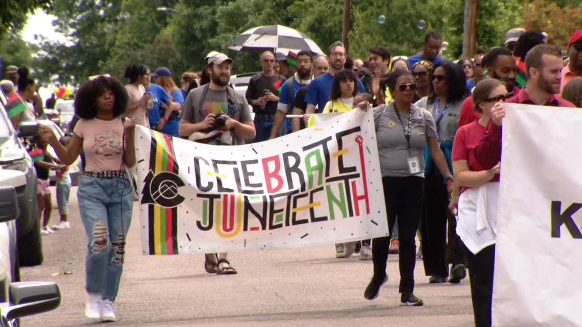Denver celebrates Juneteenth with parade | 9news.com