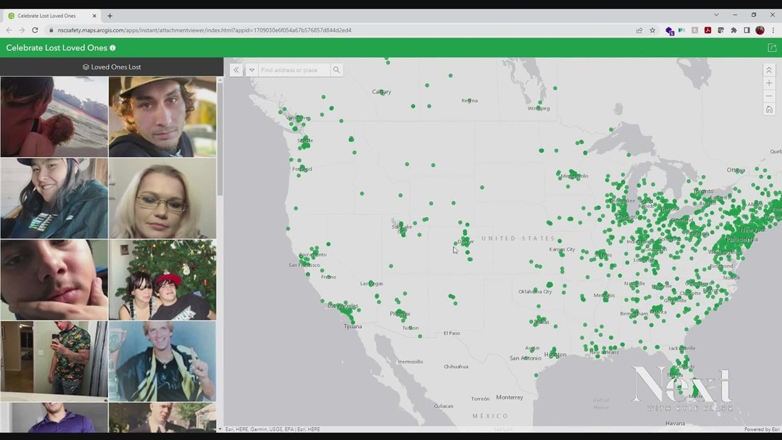 Map helps families remember loved ones lost to drugs | 9news.com