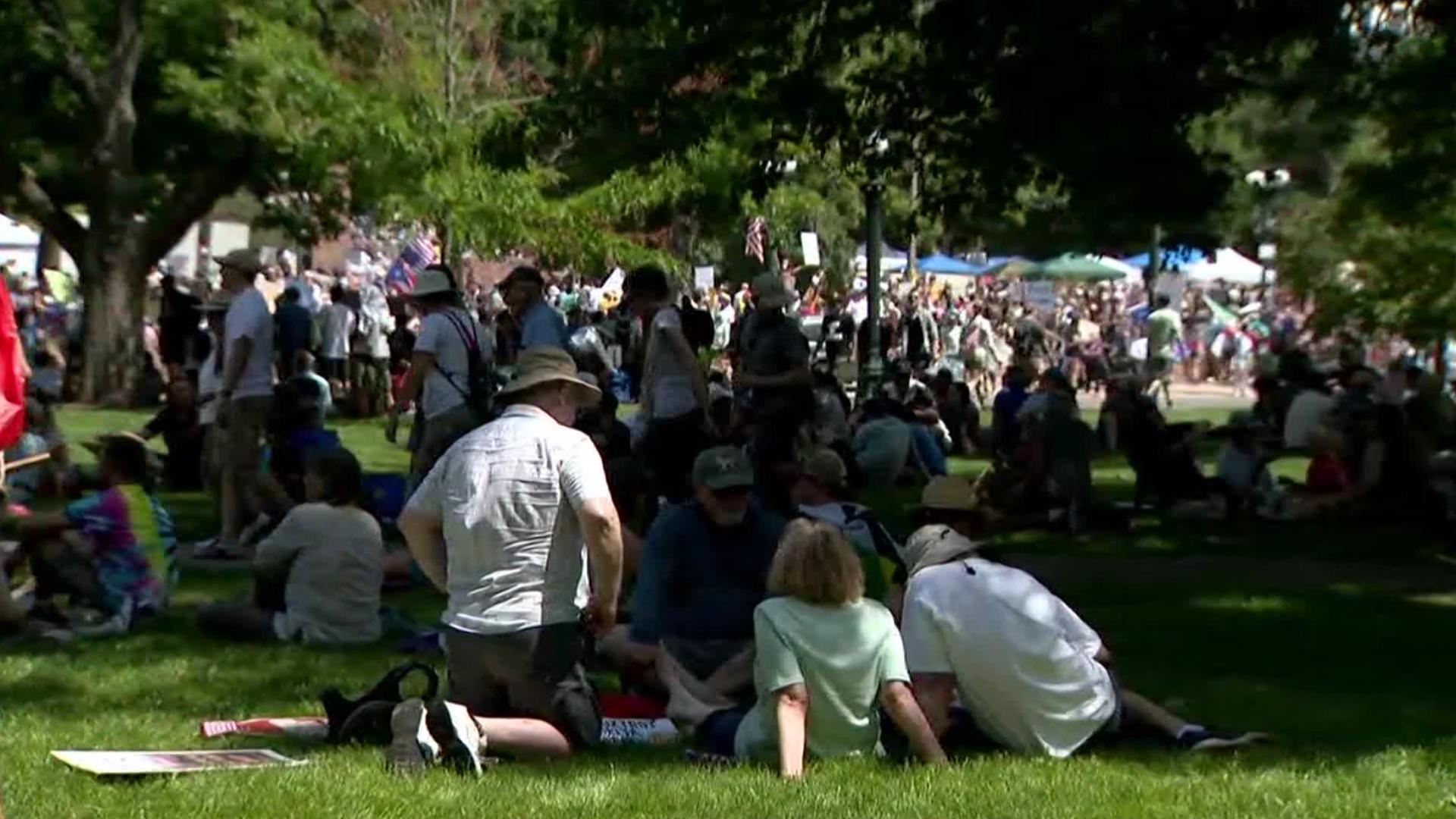 A look at 'No Kings' protest at Colorado State Capitol | 9news.com