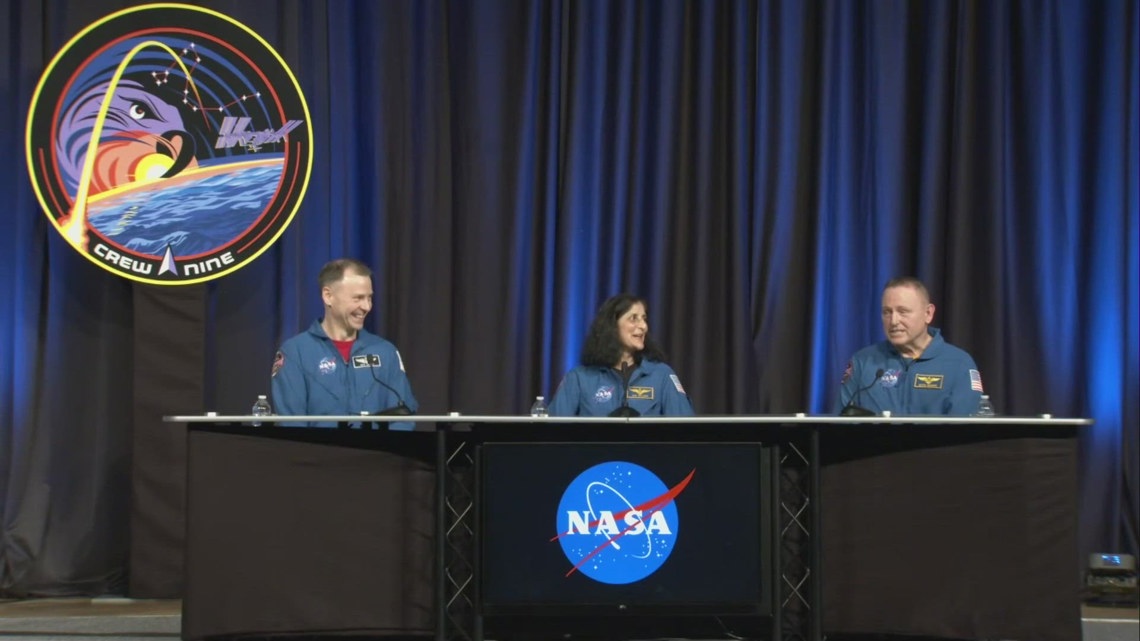 NASA astronauts Butch Wilmore, Suni Williams talk about return to Earth | 9news.com