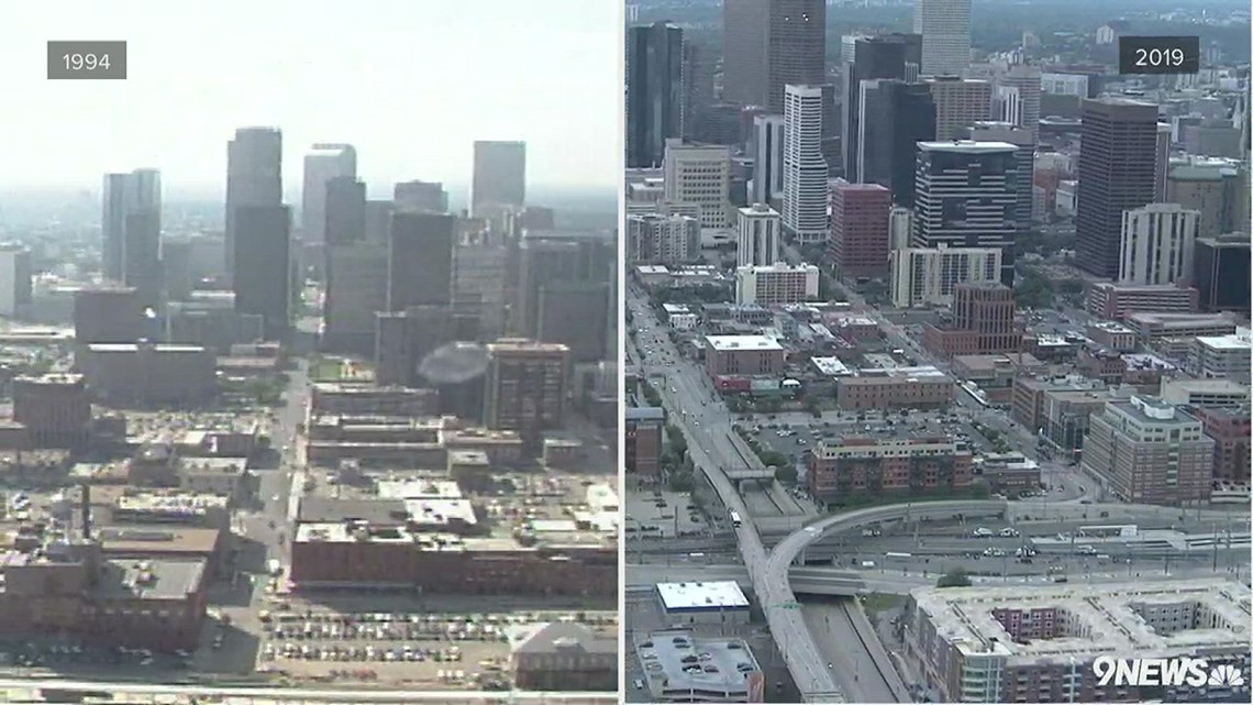 1994 vs. 2019: An aerial view of downtown Denver and Coors Field ...