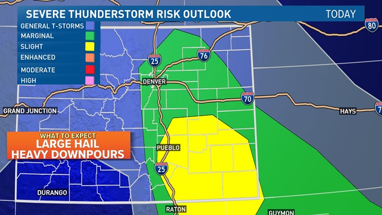 Severe weather in Colorado: Heavy rain, hail possible Monday | 9news.com