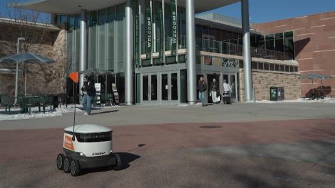 Delivery robot rolling onto Colorado State University campus | 9news.com