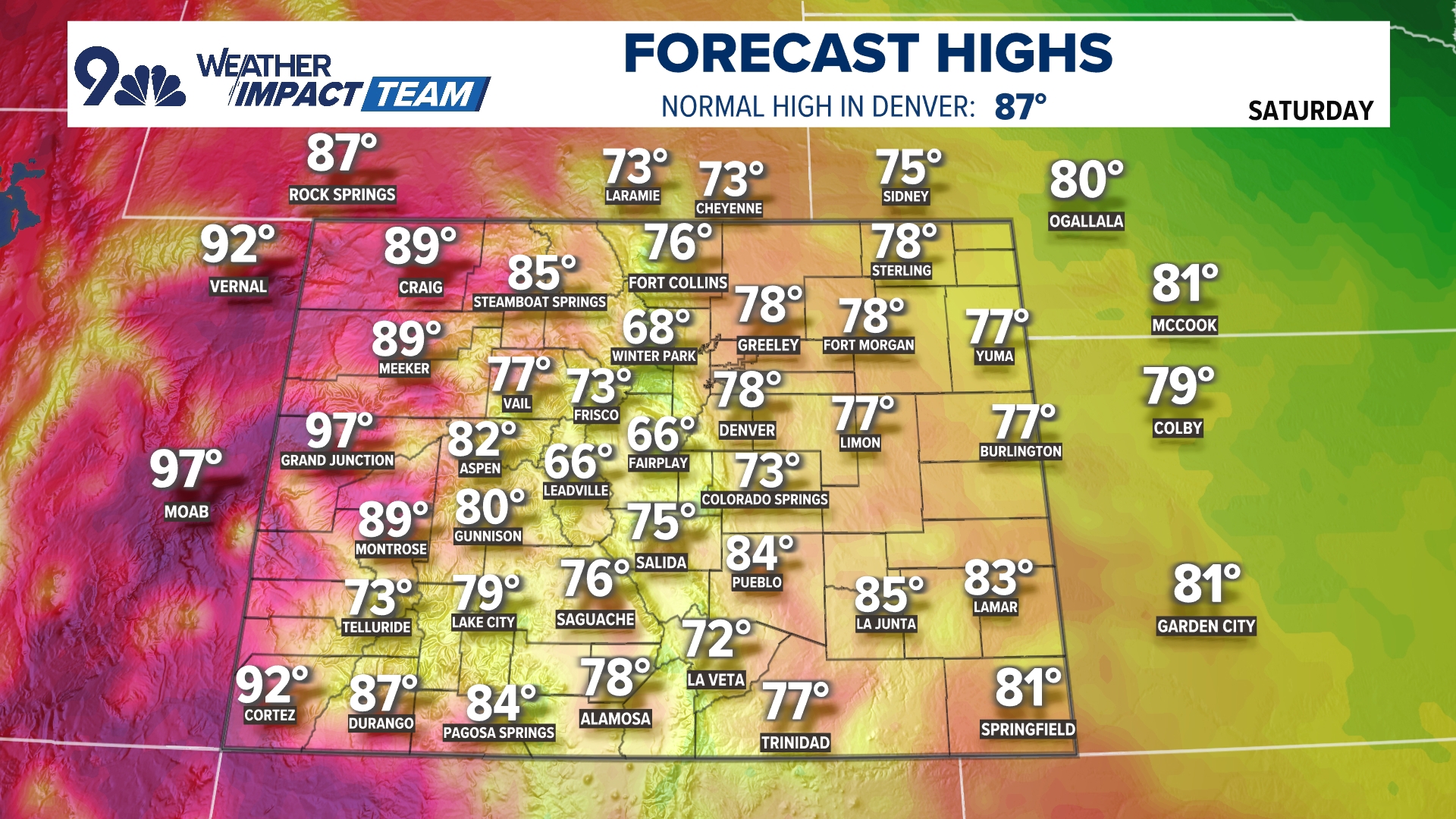 Denver, Colorado, Front Range weather forecast | 9news.com