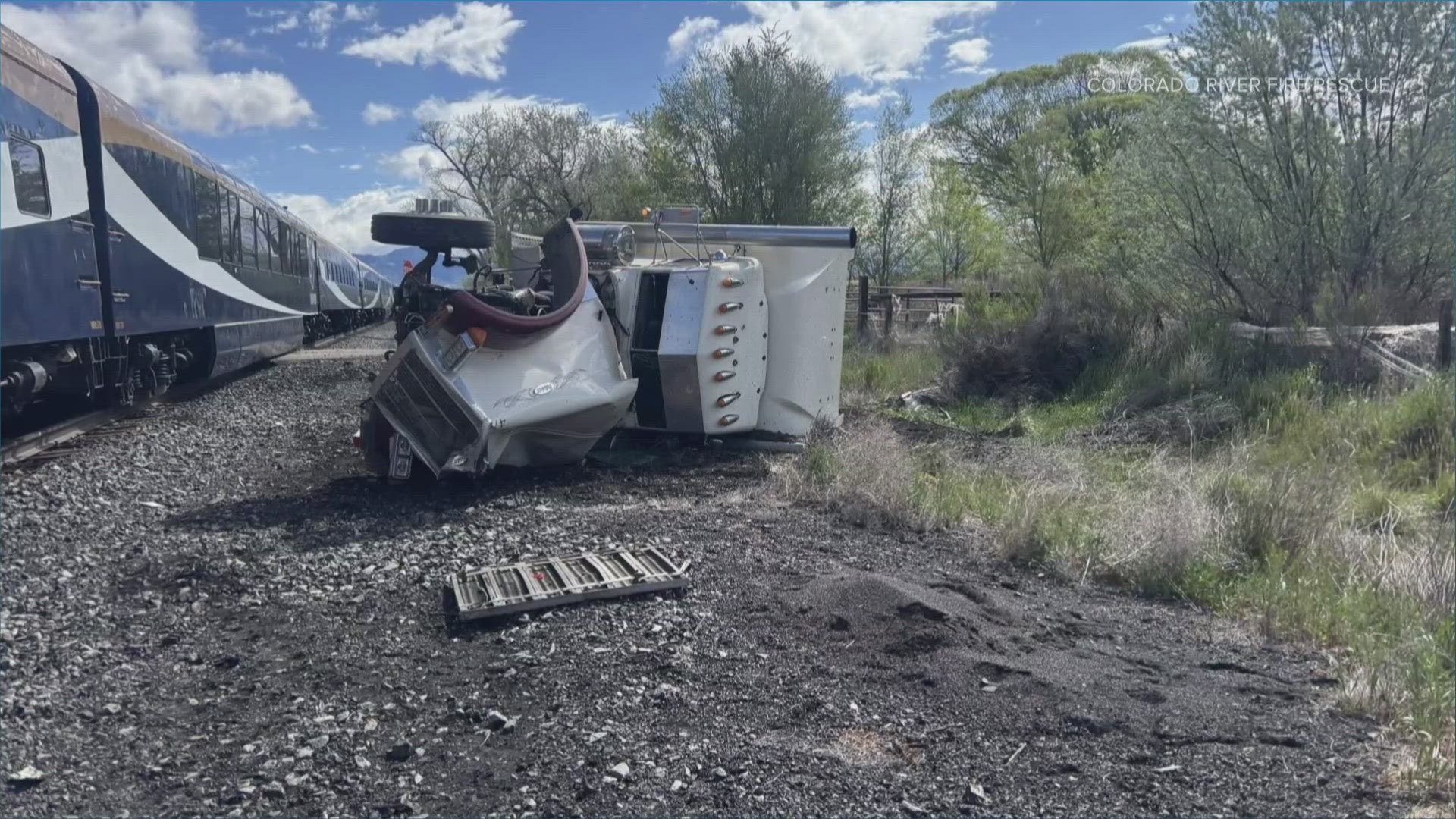 Passenger train hits tanker truck in western Colorado | 9news.com