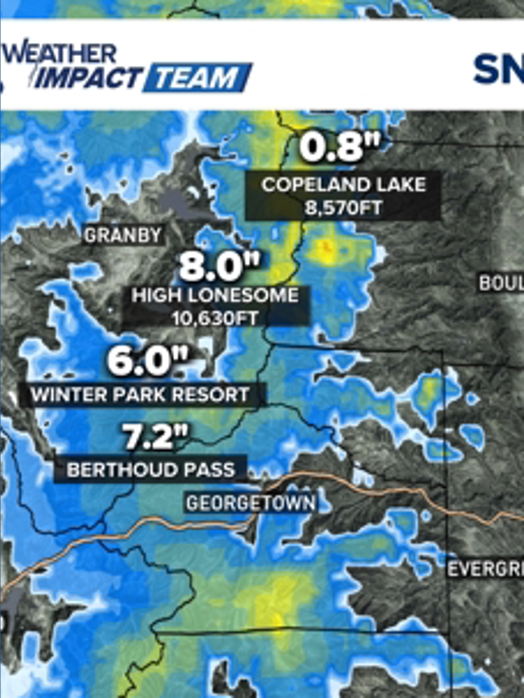 Colorado storm brings rare early snowfall to high country | 9news.com