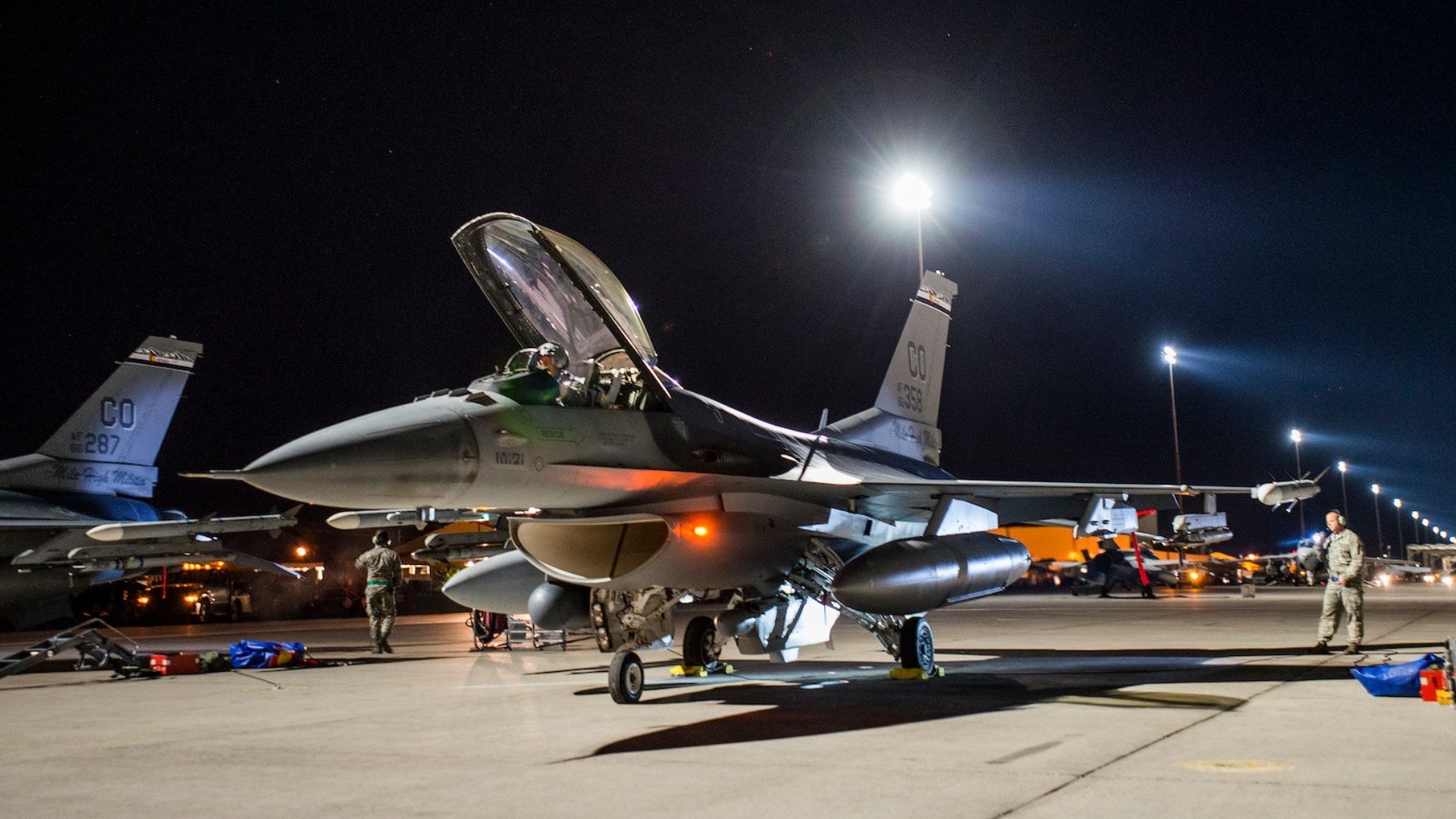 Buckley Space Force Base conducts F-16 night flying training | 9news.com