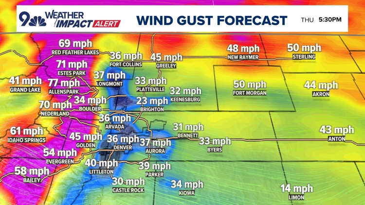 Powerful winds, fire risk prompt Weather Impact Alert in Colorado on ...
