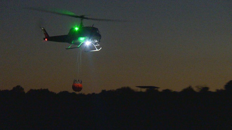 Firefighting helicopters take to the sky at night in Colorado | 9news.com
