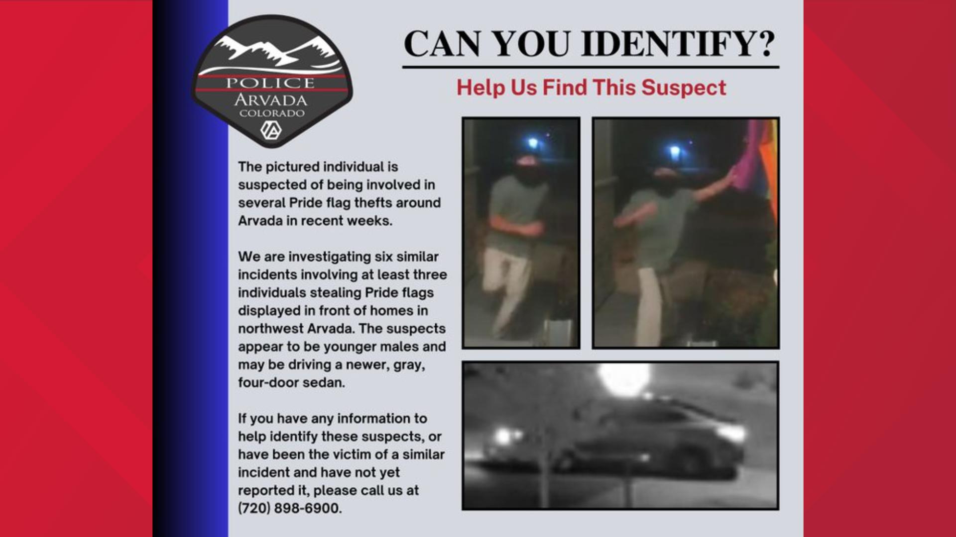 Arvada Police looking for Pride flag thieves | 9news.com