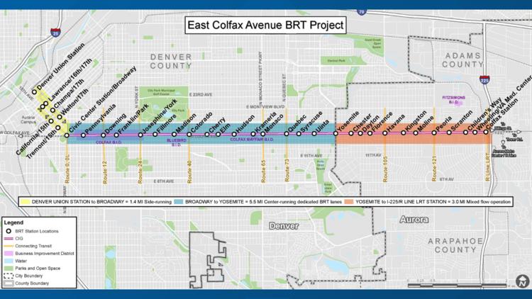 Denver's bus rapid transit line begins construction | 9news.com
