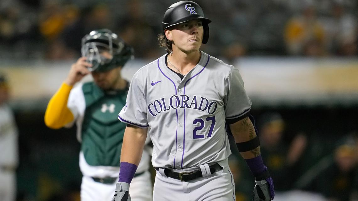 Colorado Rockies rookie outfielder Jordan Beck breaks left hand | 9news.com